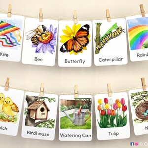Spring-themed Flashcards for Seasonal Vocabulary Boosts. Toddler ...