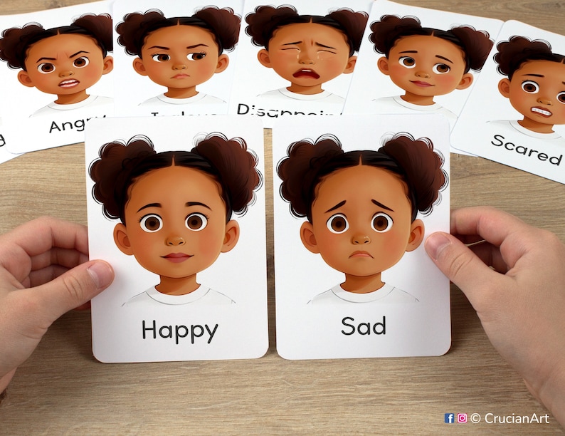 Emotions and Feelings Flash Cards. Printable Learning Flashcards ...