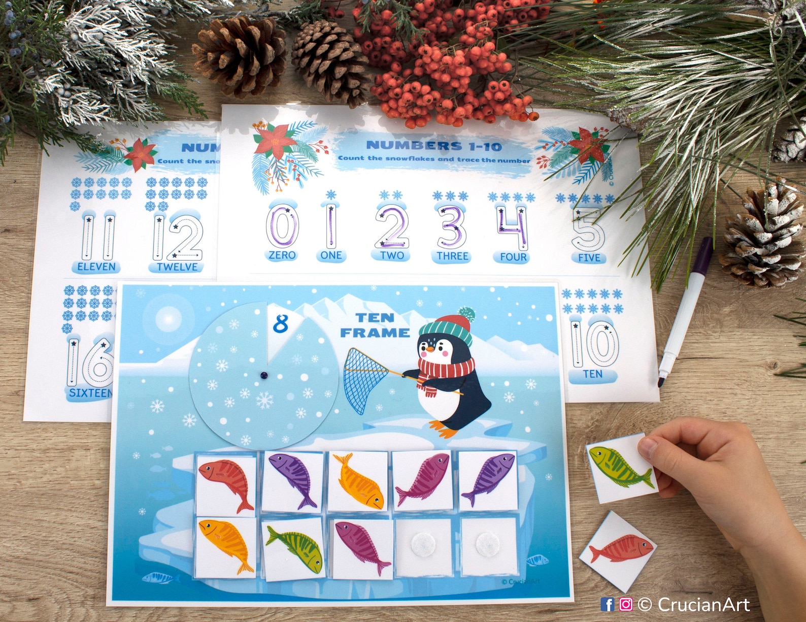 Winter Printable Busy Book. Preschool Learning Binder. - Etsy