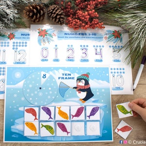 Winter Printable Busy Book. Preschool Learning Binder. Preschool ...