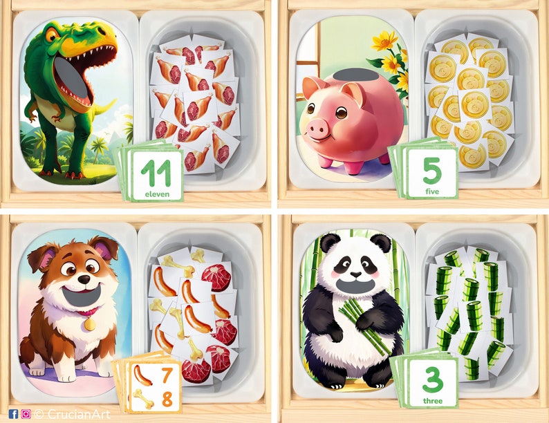 Flisat Insert Growing Bundle: Set of Printable Templates for Sensory ...