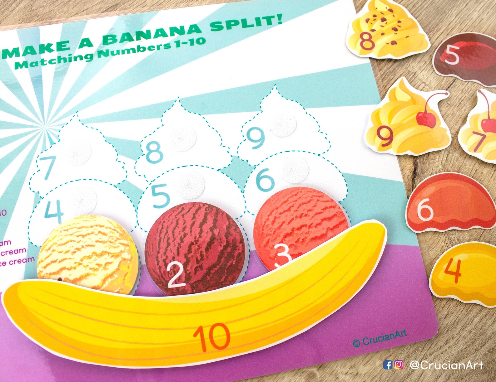 ICE CREAM Printable Busy Book. Preschool & Toddler Learning Activities ...