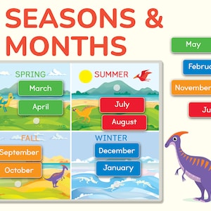 Dinosaur Season & Months Printable Activities. Circle Time Homeschool ...