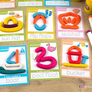 Summer Playdough Mats. Printable Play Dough Activity. Toddler Preschool ...