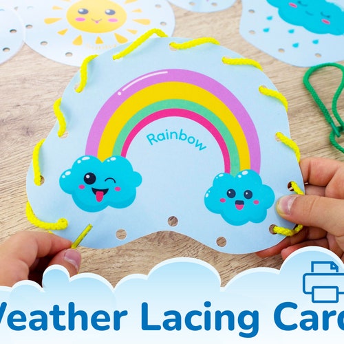 Shapes Printable Lacing Cards. Toddler and Preschool Fine - Etsy