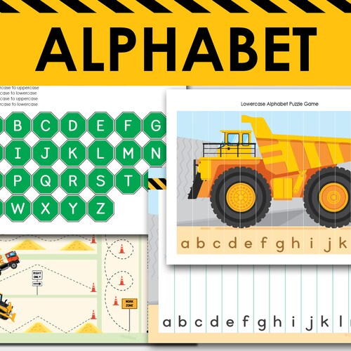 Construction Vehicles Sorting & Matching Printable Busy Book. - Etsy Canada