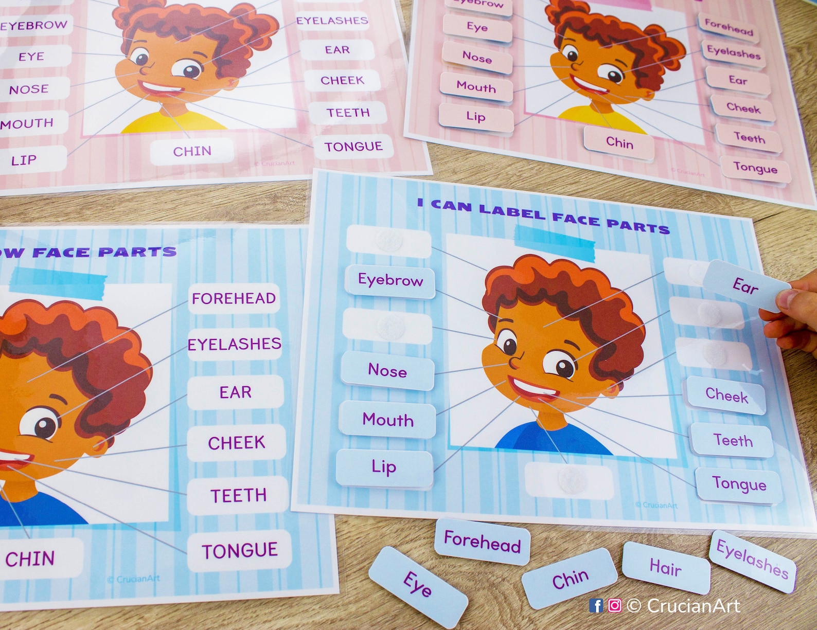 African American Body Parts and Face Parts Printable Activity. | Etsy