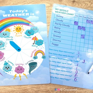Weather Wheel Activity. Homeschool, Preschool, Kindergarten Printable ...