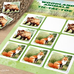 Woodland Animals Tic-tac-toe Game: Preschool, Kindergarten Printable ...