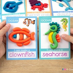 OCEAN ANIMALS Playdough Mats. Sea Life Printable Play Dough Activity ...