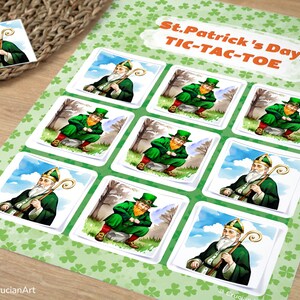 Saint Patrick's Day Tic-tac-toe Game: Preschool Kindergarten Printable ...