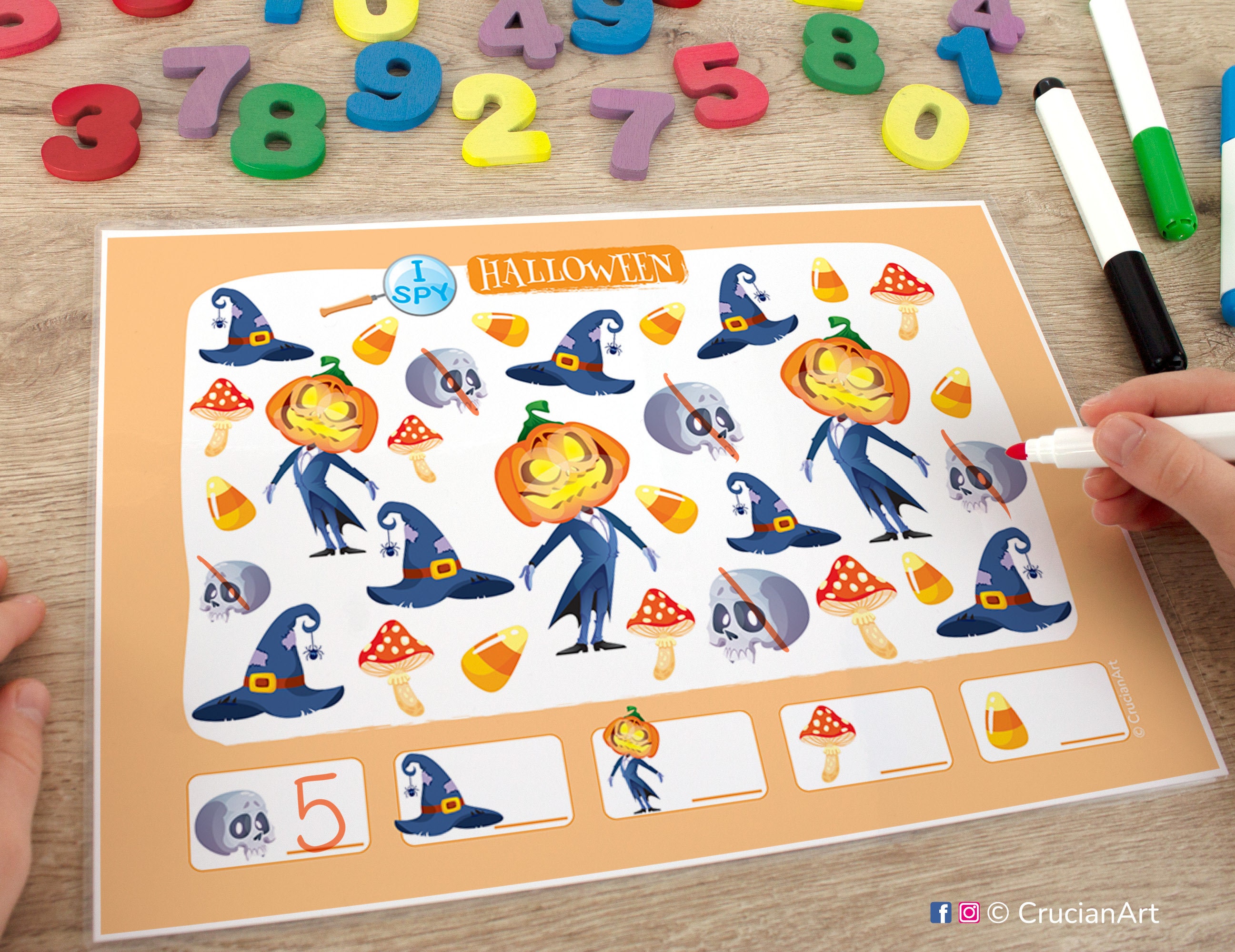 I Spy Halloween Counting Activity. Fall I Spy Activity Sheet. - Etsy