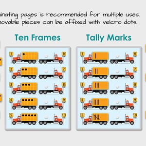 Count & Clip Cards | Construction Truck Count to 10 Homeschool ...