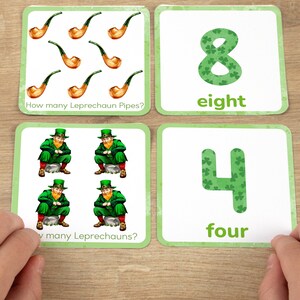 Saint Patrick's Day Counting Activity: Printable Matching Cards ...