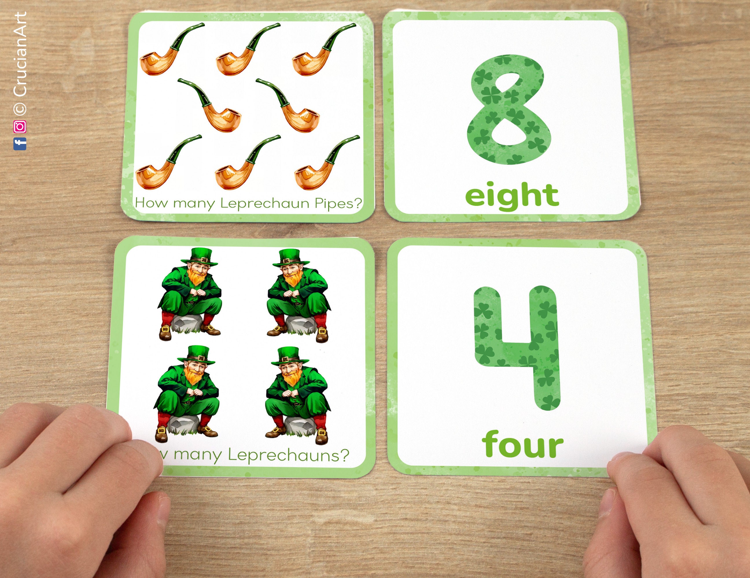 Saint Patrick's Day Counting Activity: Printable Matching Cards ...