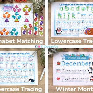 Winter Printable Busy Book. Preschool Learning Binder. Preschool ...