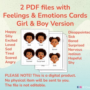 Emotions and Feelings Flash Cards. Printable Learning Flashcards ...