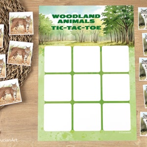 Woodland Animals Tic-tac-toe Game: Preschool, Kindergarten Printable ...