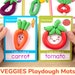 Vegetables Playdough Mats. Printable Toddler Preschool Educational ...