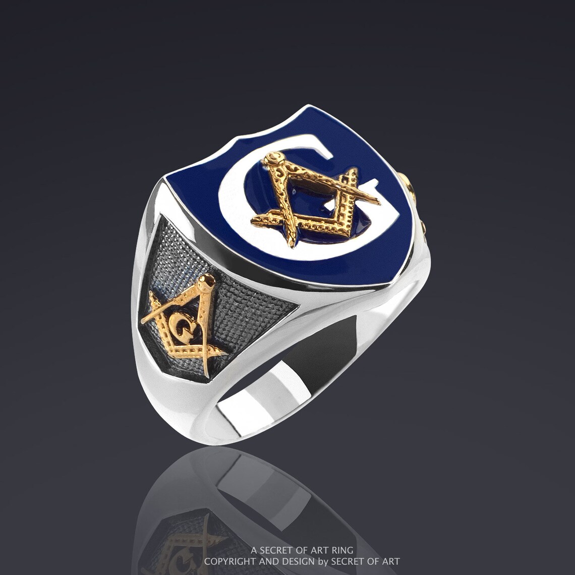 Masonic Ring Police Freemason Mason Masonry Jewelry Gift All - Etsy