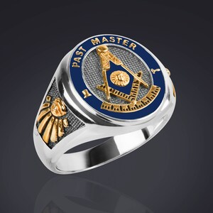Past Master Ring Signet Ring Masonic Freemason Jewelry Master Mason ...