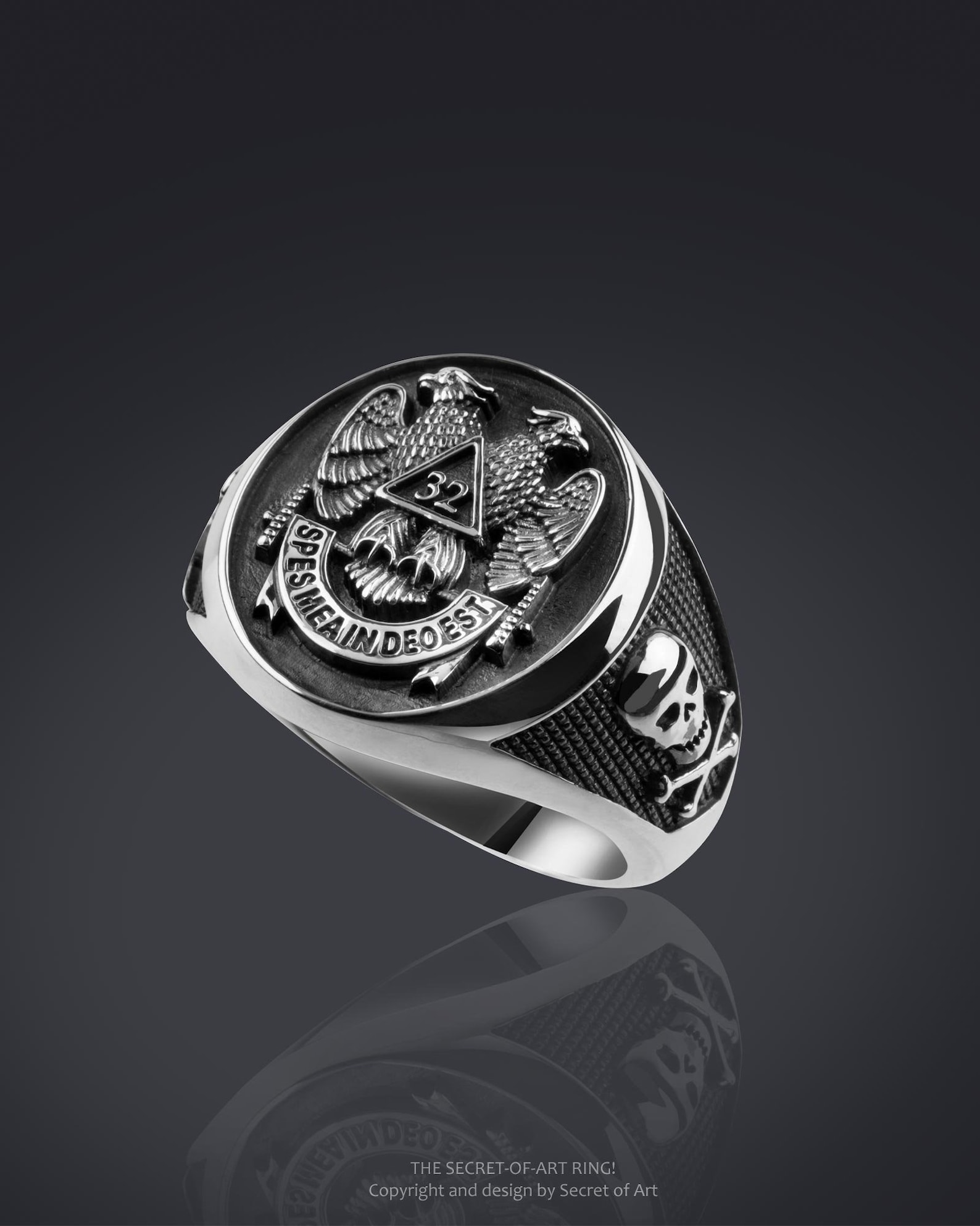 Masonic Ring AASR 32 Degree Master Mason Signet Ring Jewelry - Etsy