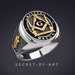 Masonic Ring AASR 32 Degree Master Mason Signet Ring Jewelry Freemason ...