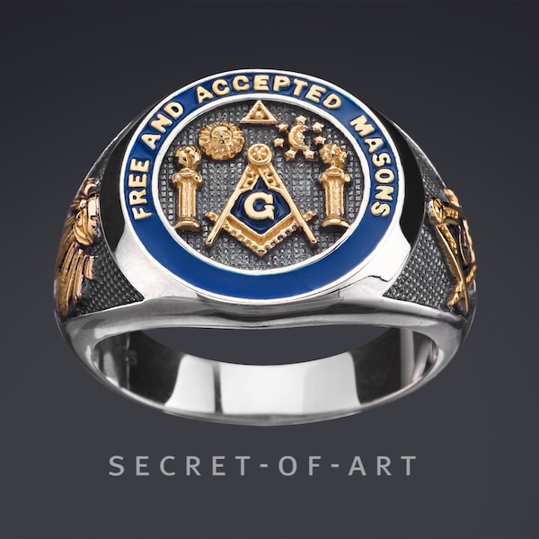 Freemason Ring - Etsy
