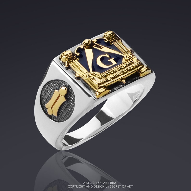 Masonic Ring Freemason Signet Ring Jewelry Master Mason - Etsy