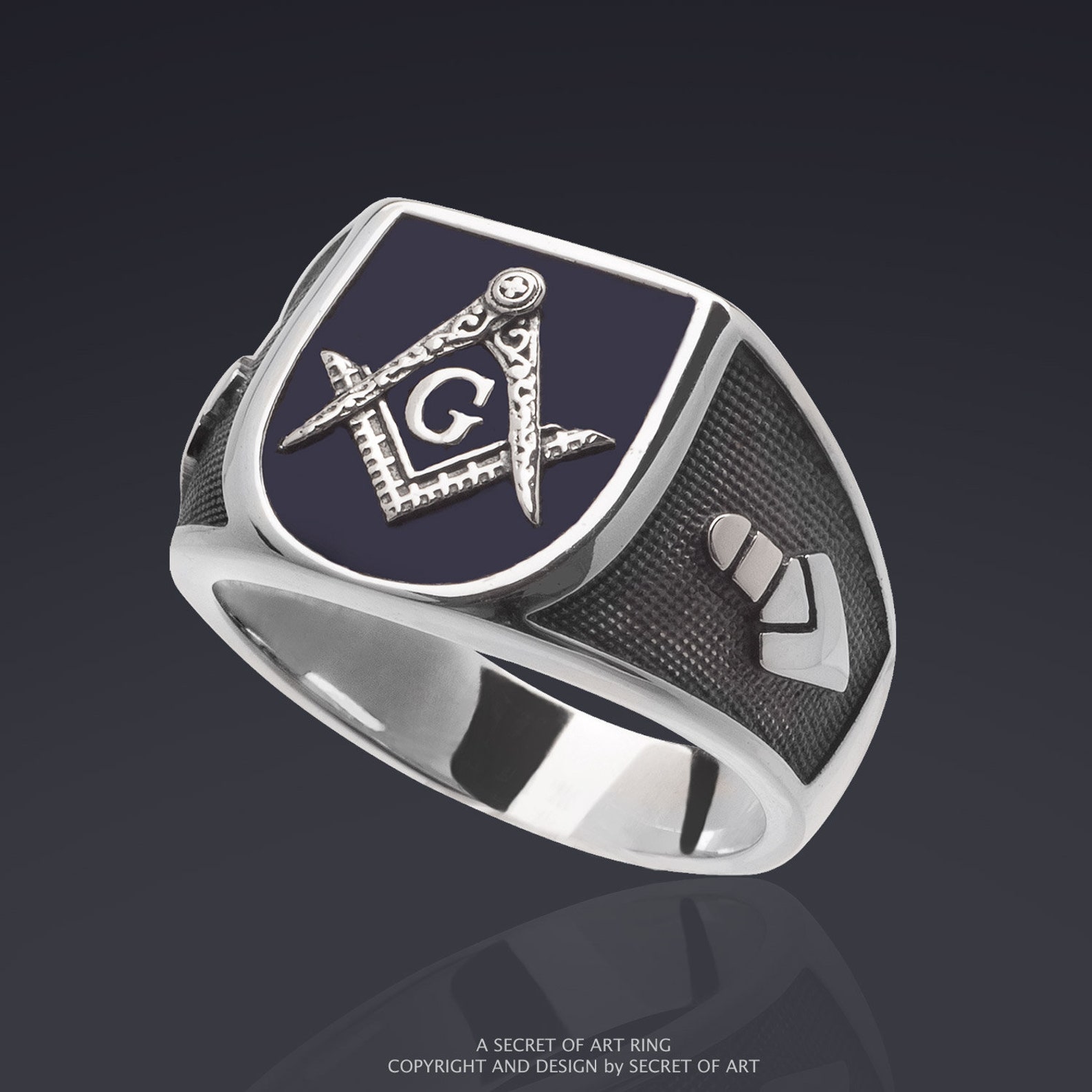 Masonic Ring Master Mason Masonry Freemason Jewelry Gift Freemasonry ...