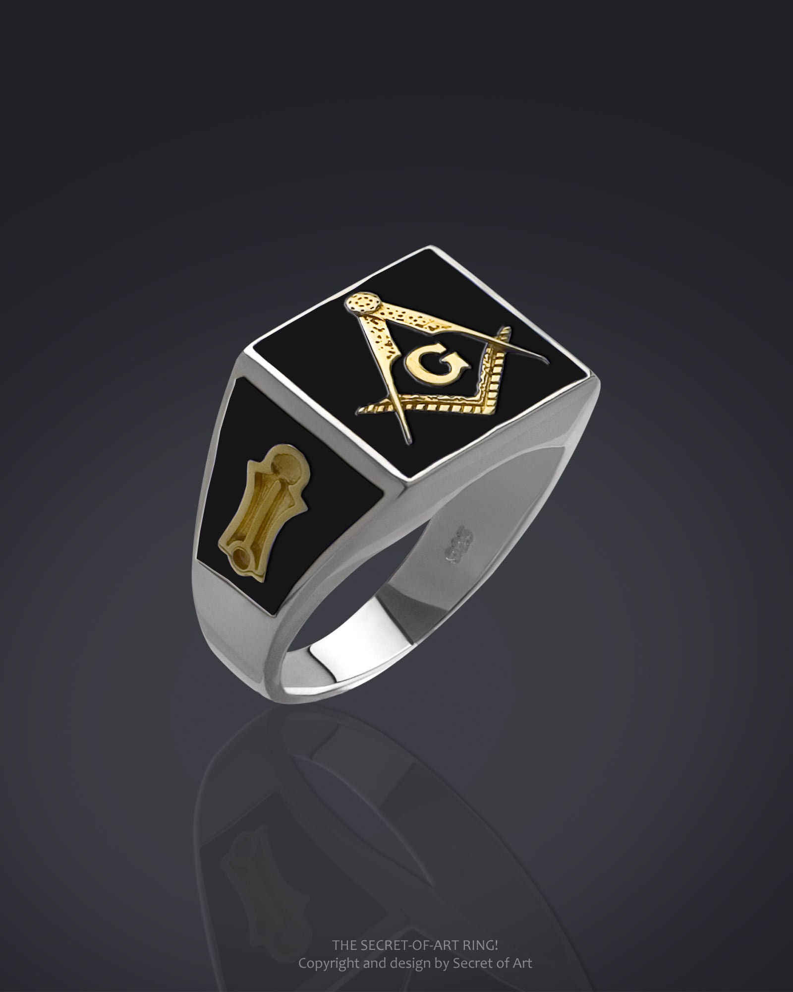 Masonic Ring Signet Ring Freemason Jewelry Master Mason Gift - Etsy
