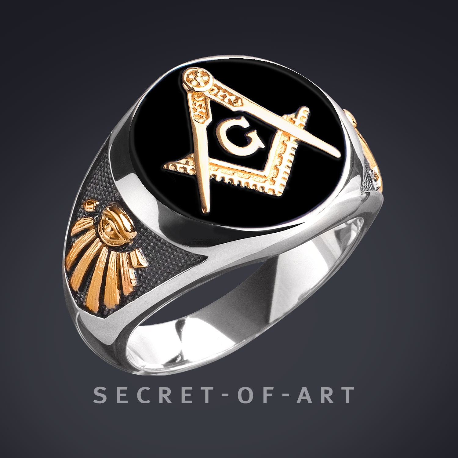Masonic Ring Signet Ring Master Mason Freemason Jewelry Gift - Etsy Canada