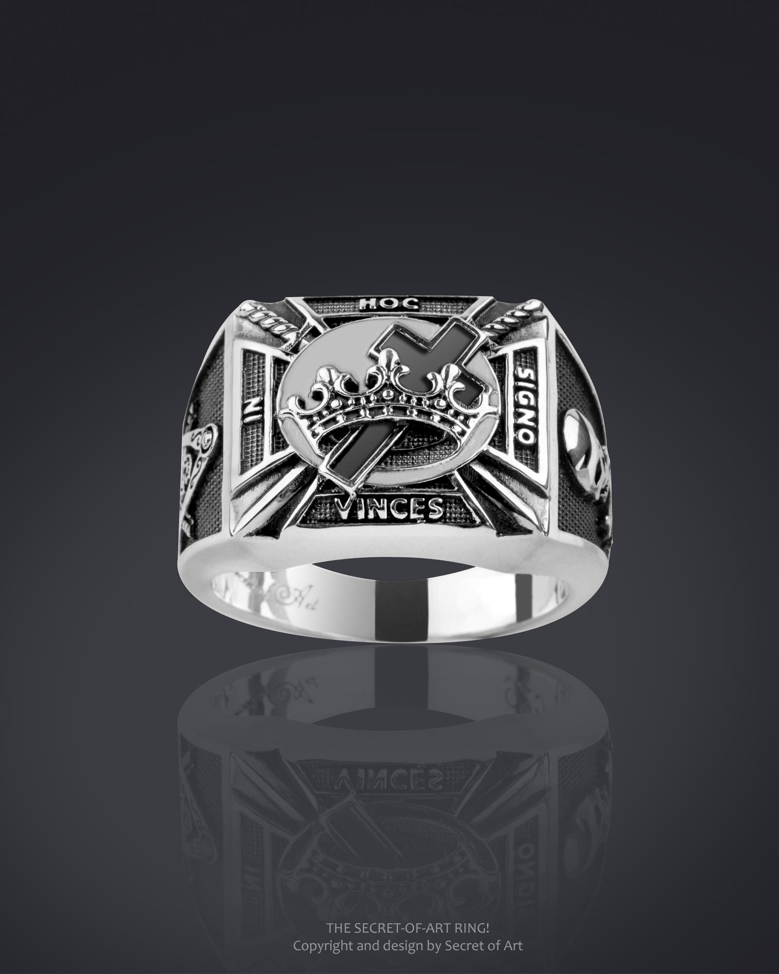 Knights Templar Ring Signet Ring Masonic Crusader Jewelry - Etsy