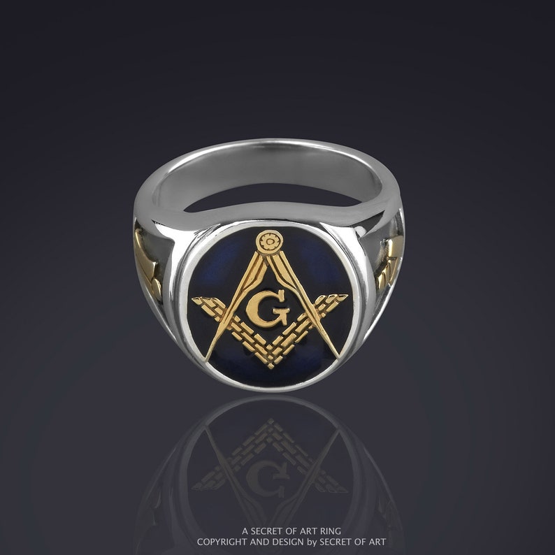 Masonic Ring Blue Lodge Master Mason Ring Freemason Signet - Etsy