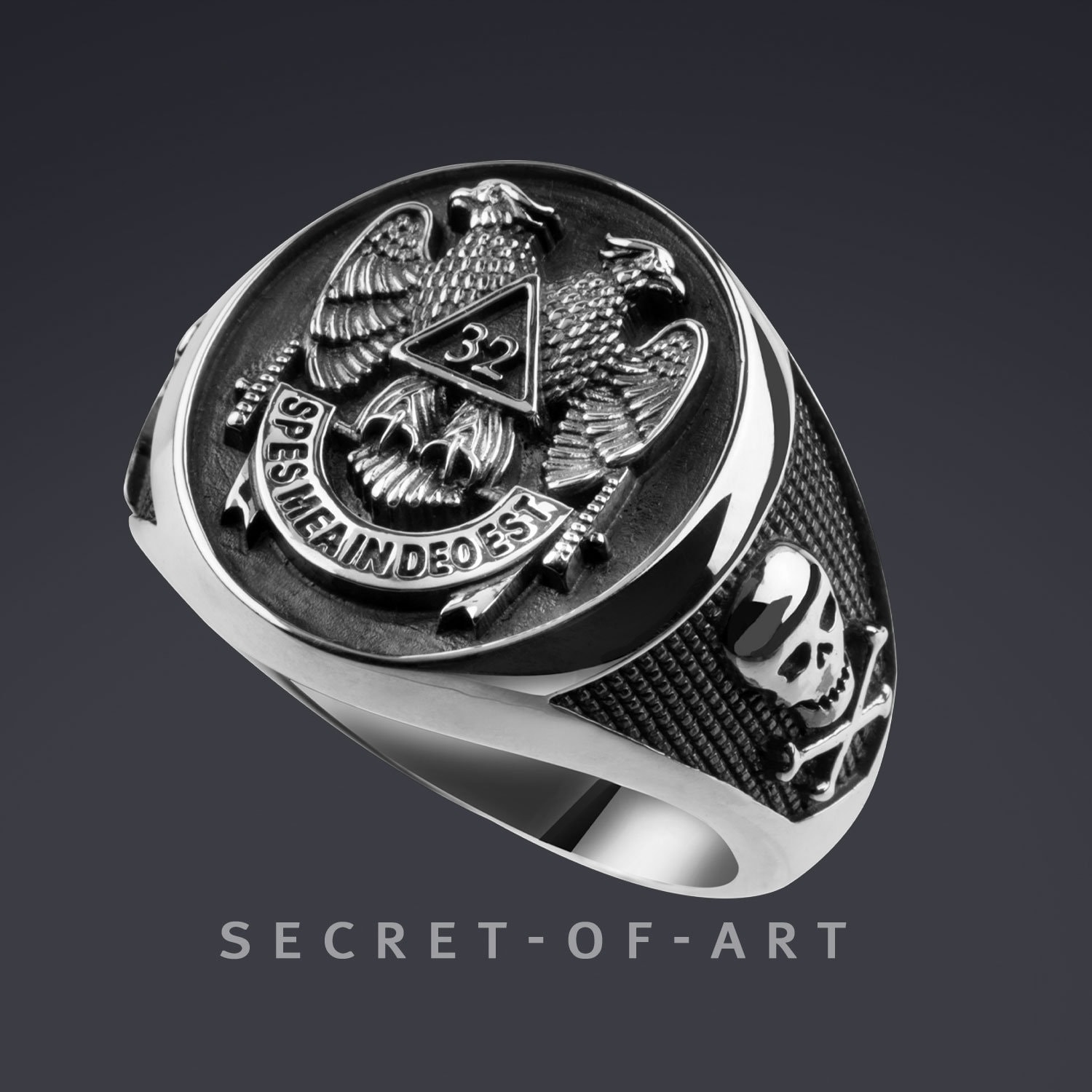 Masonic Ring AASR 32 Degree Master Mason Signet Ring Jewelry - Etsy