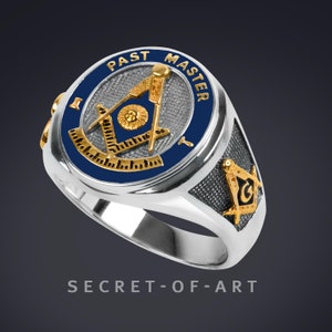 Past Master Ring Signet Ring Masonic Freemason Jewelry Master Mason ...