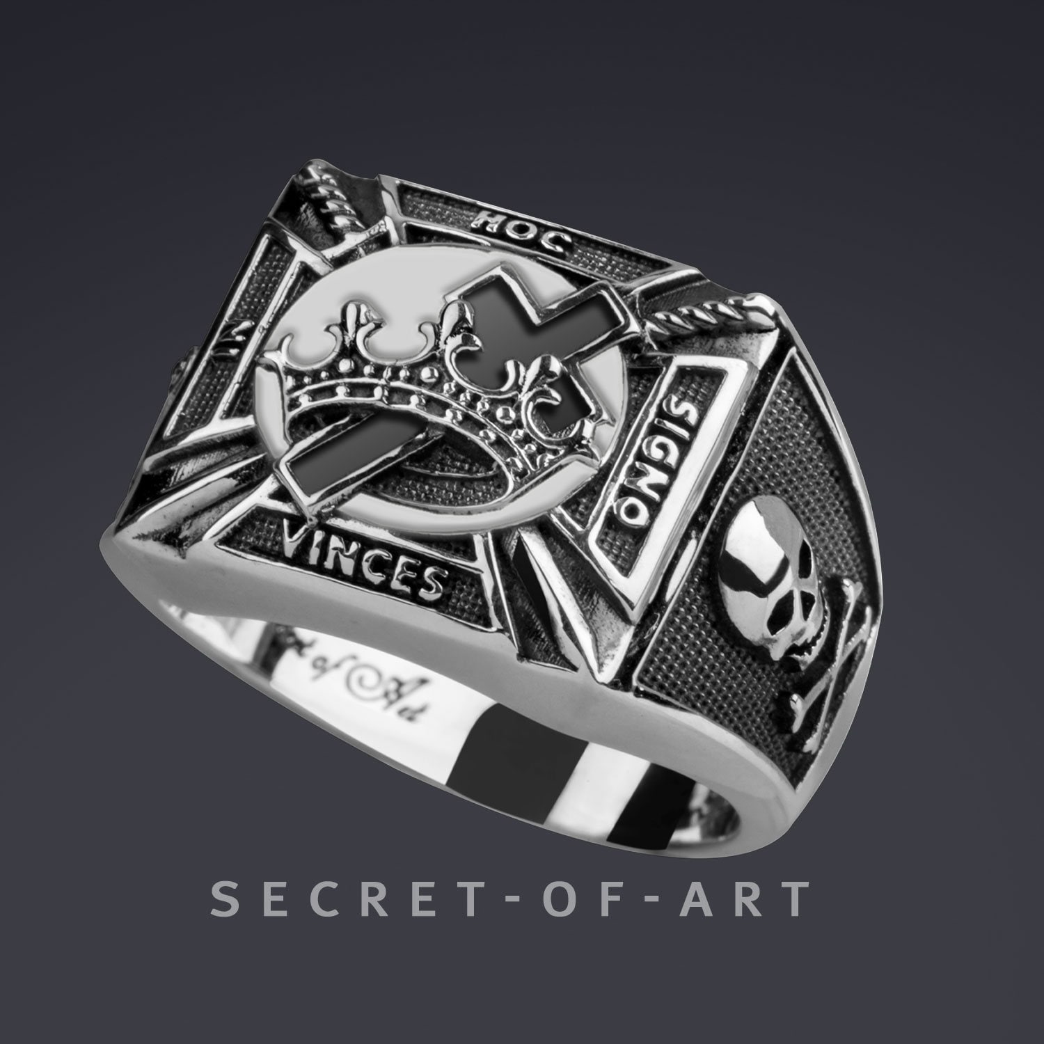 Knights Templar Ring Signet Ring Masonic Crusader Jewelry - Etsy