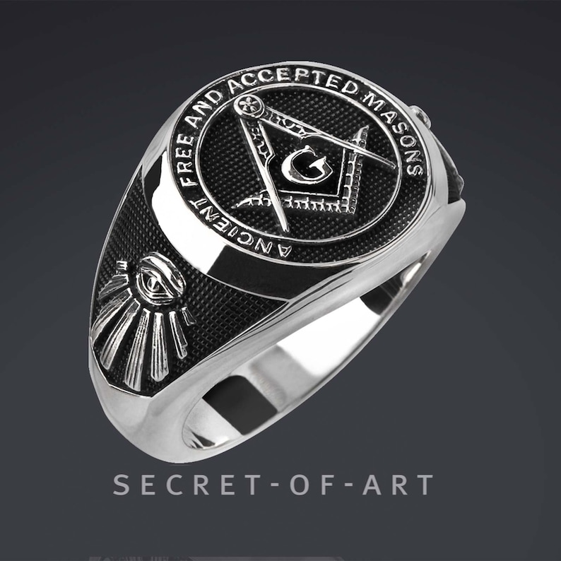 Masonic Ring Signet Ring AF & AM Ancient Free and Accepted - Etsy