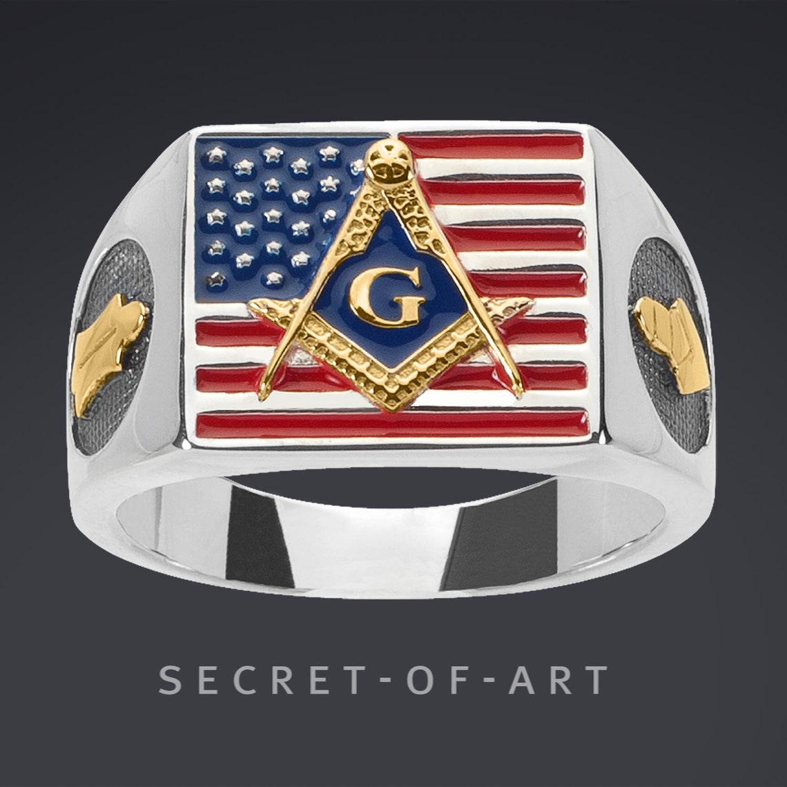 Masonic Ring American America USA Mason Freemason USA Masonry - Etsy
