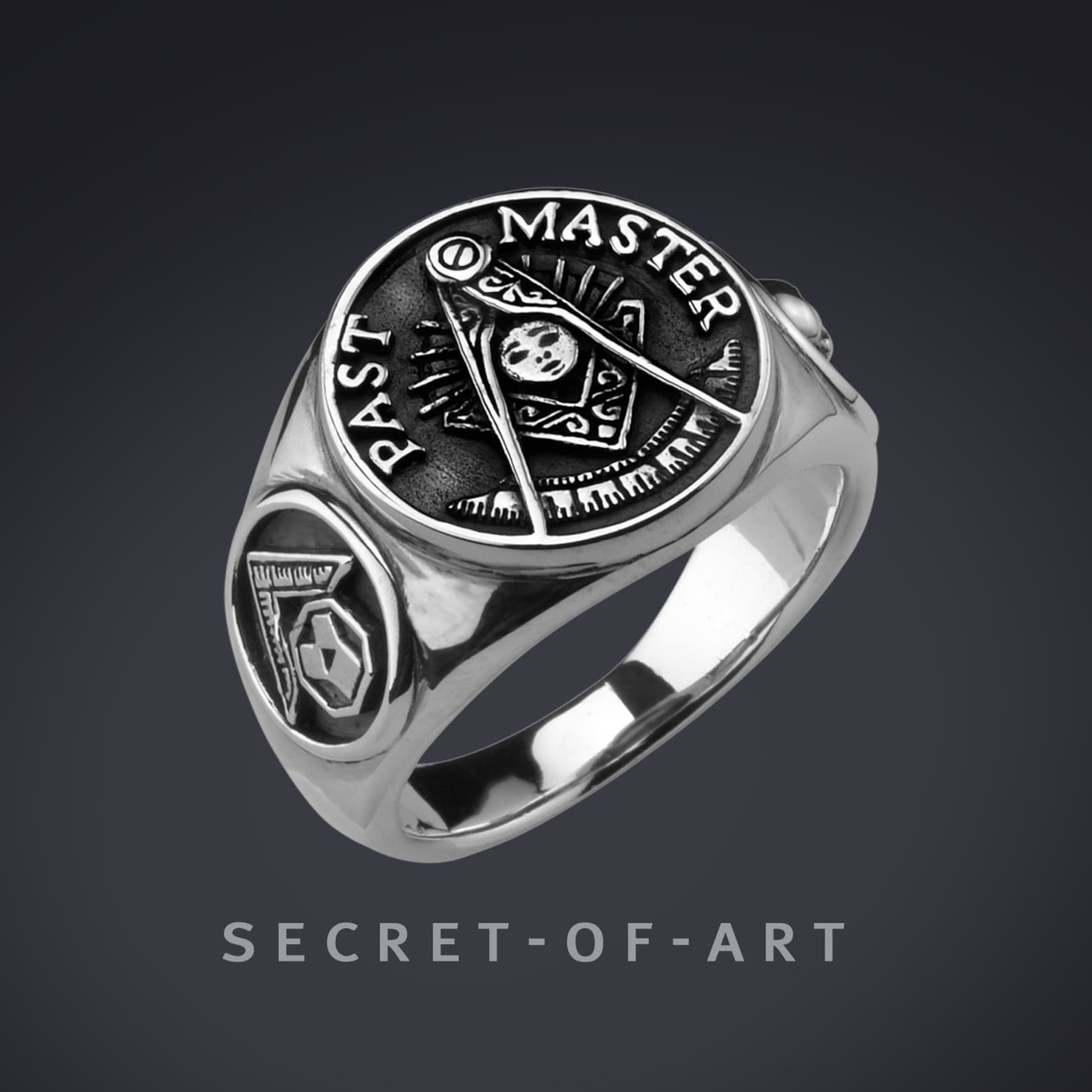 Past Master Ring Master Mason Jewelry Masonic Gift Freemason ...