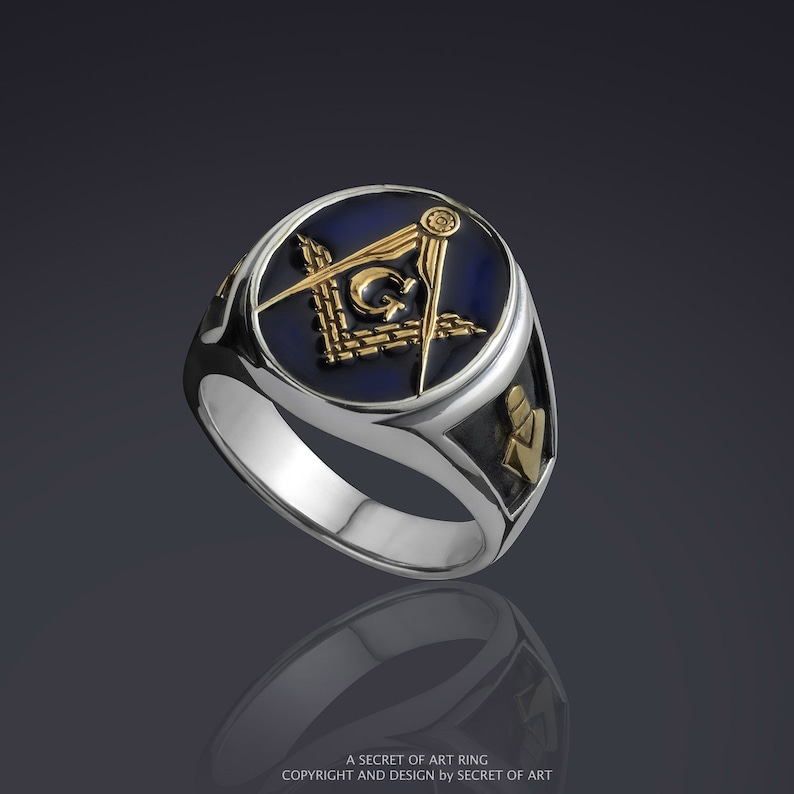 Masonic Ring Blue Lodge Master Mason Ring Freemason Signet - Etsy