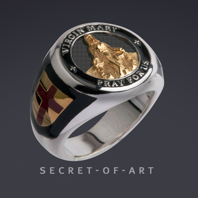 Virgin Mary Ring - Etsy