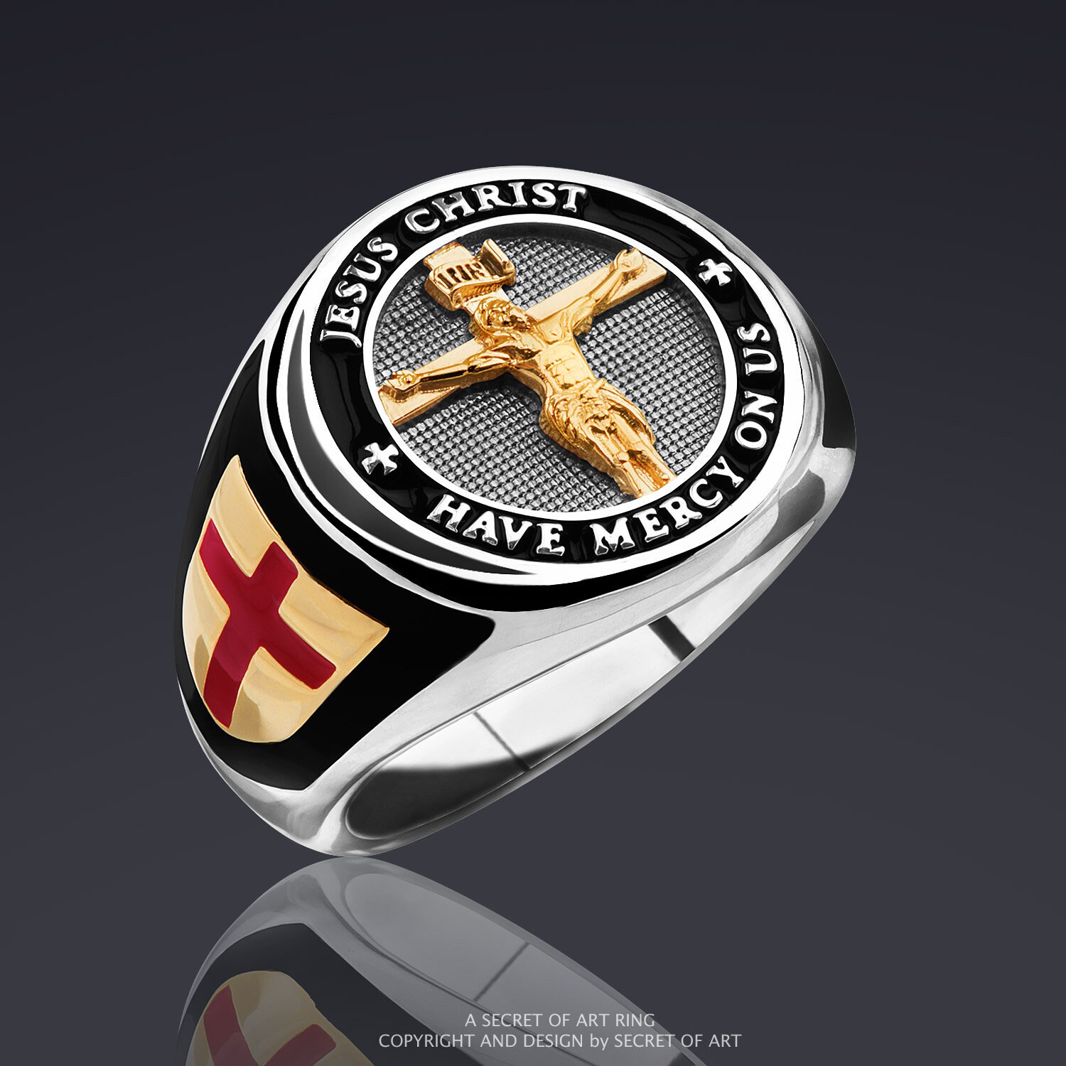 Jesus Ring Signet Ring Christ Messiah Chi-rho Deacon Bishop Priest ...