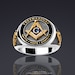 Freemason Ring Masonic Jewelry Masonry Gift Master Mason - Etsy