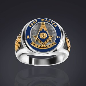 Past Master Ring Signet Ring Masonic Freemason Jewelry Master Mason ...
