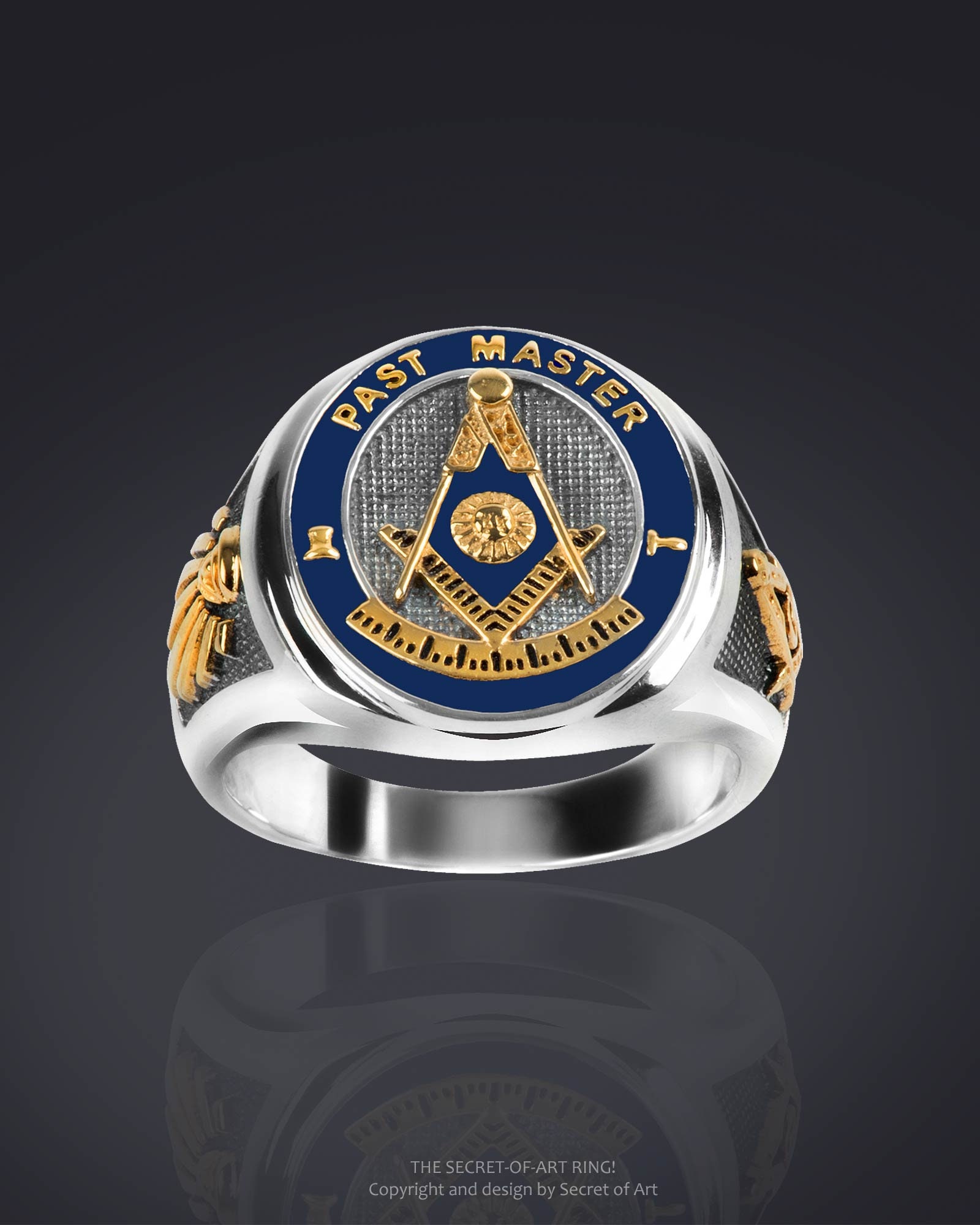Past Master Ring Signet Ring Masonic Freemason Jewelry Master Etsy