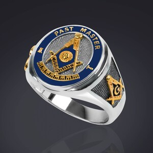Past Master Ring Signet Ring Masonic Freemason Jewelry Master Mason ...