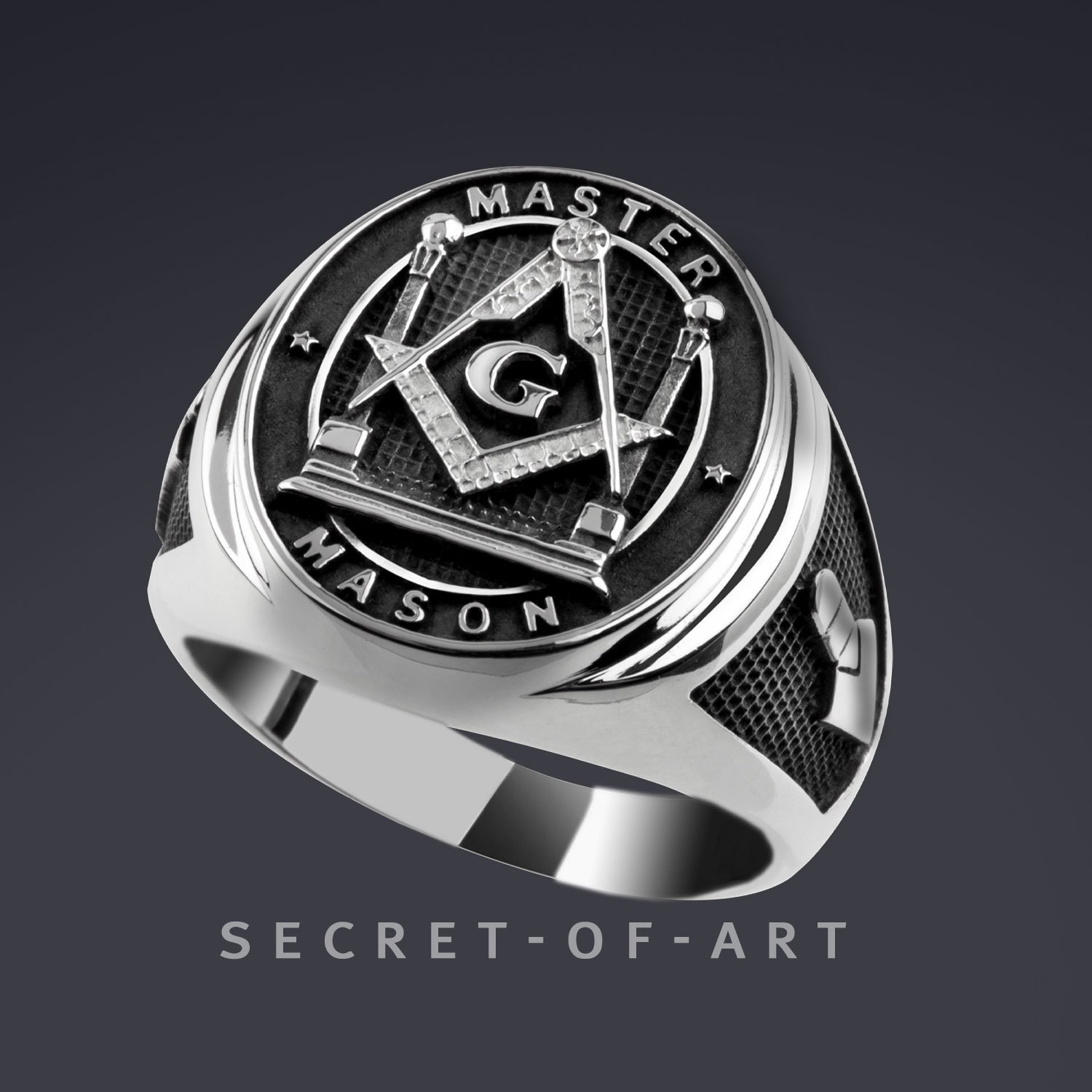 Masonic Ring Signet Ring Master Mason Freemason Mason Masonry | Etsy