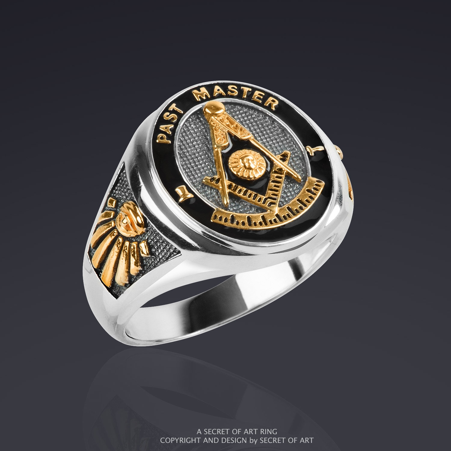 Past Master Ring Signet Ring Masonic Freemason Jewelry Master Mason ...