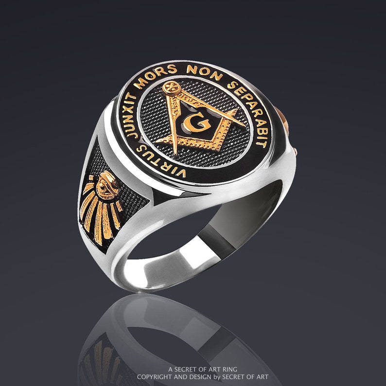 Masonic Ring Signet Ring Freemason Master Mason Freemasonry | Etsy